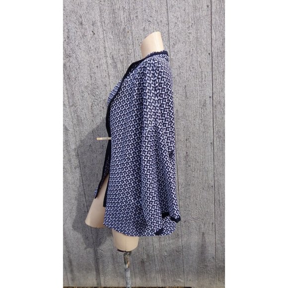 Misook | Jackets & Coats | Nice Misook Navy Blue White Checked Open ...